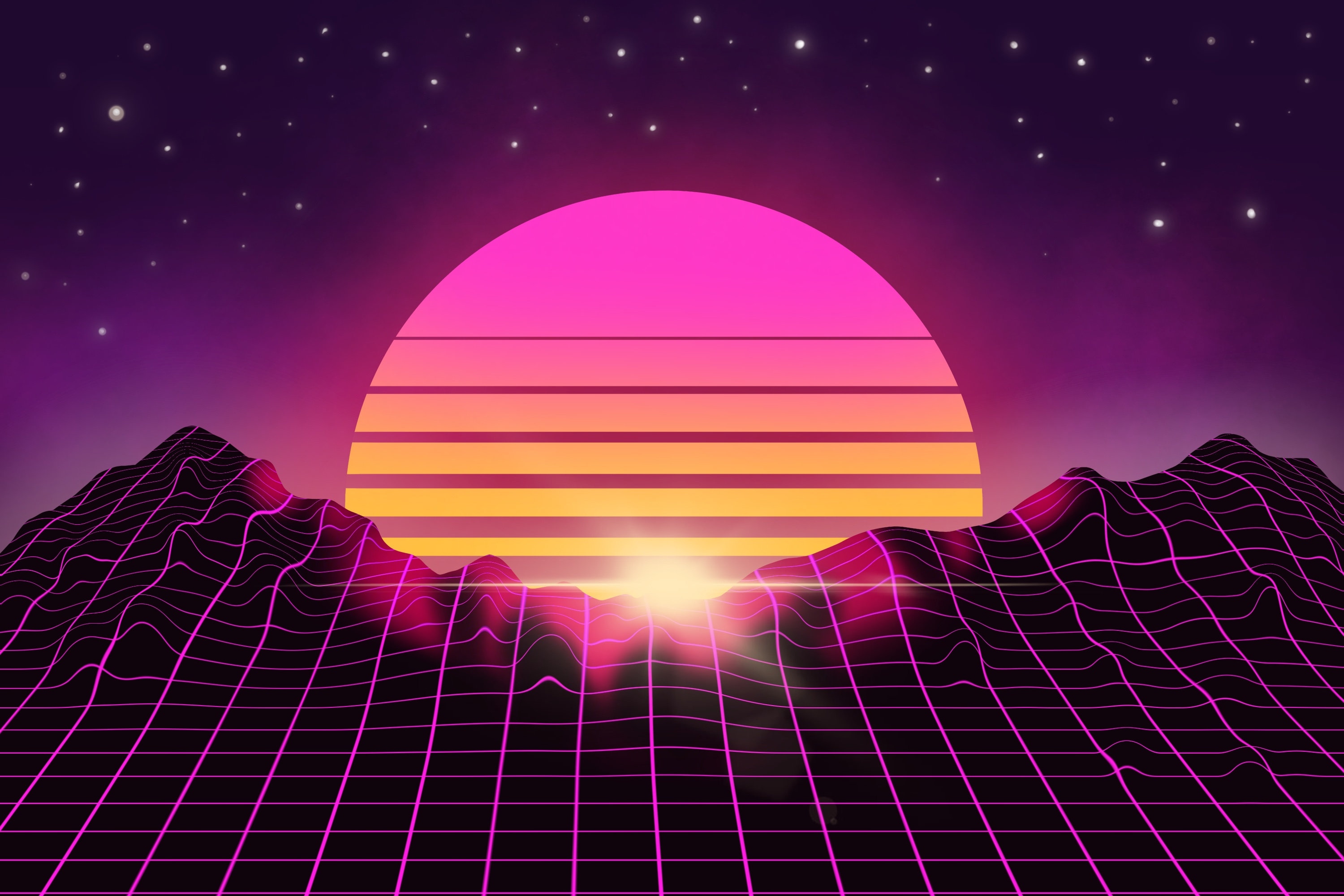 Relaxing Retro Sunset - Etsy