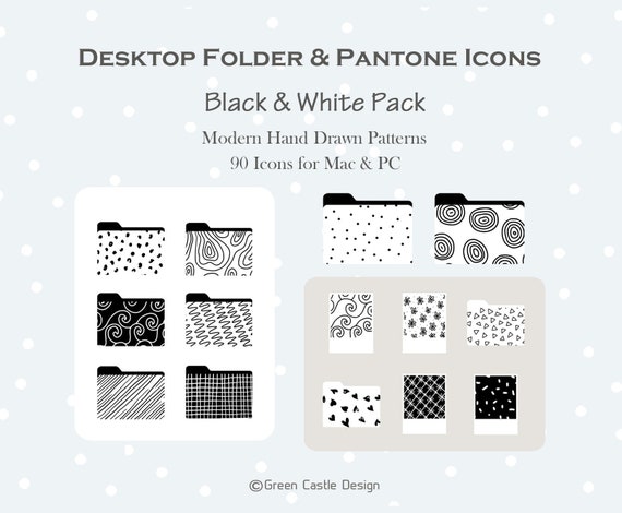 Desktop Folder Icons for Mac and Windows Pantone Icons | Etsy