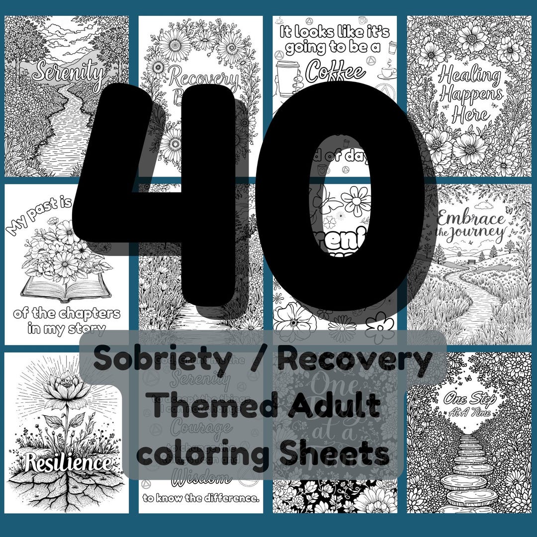 40 Sobriety & Recovery Coloring Pages | Recovery-inspired Adult ...
