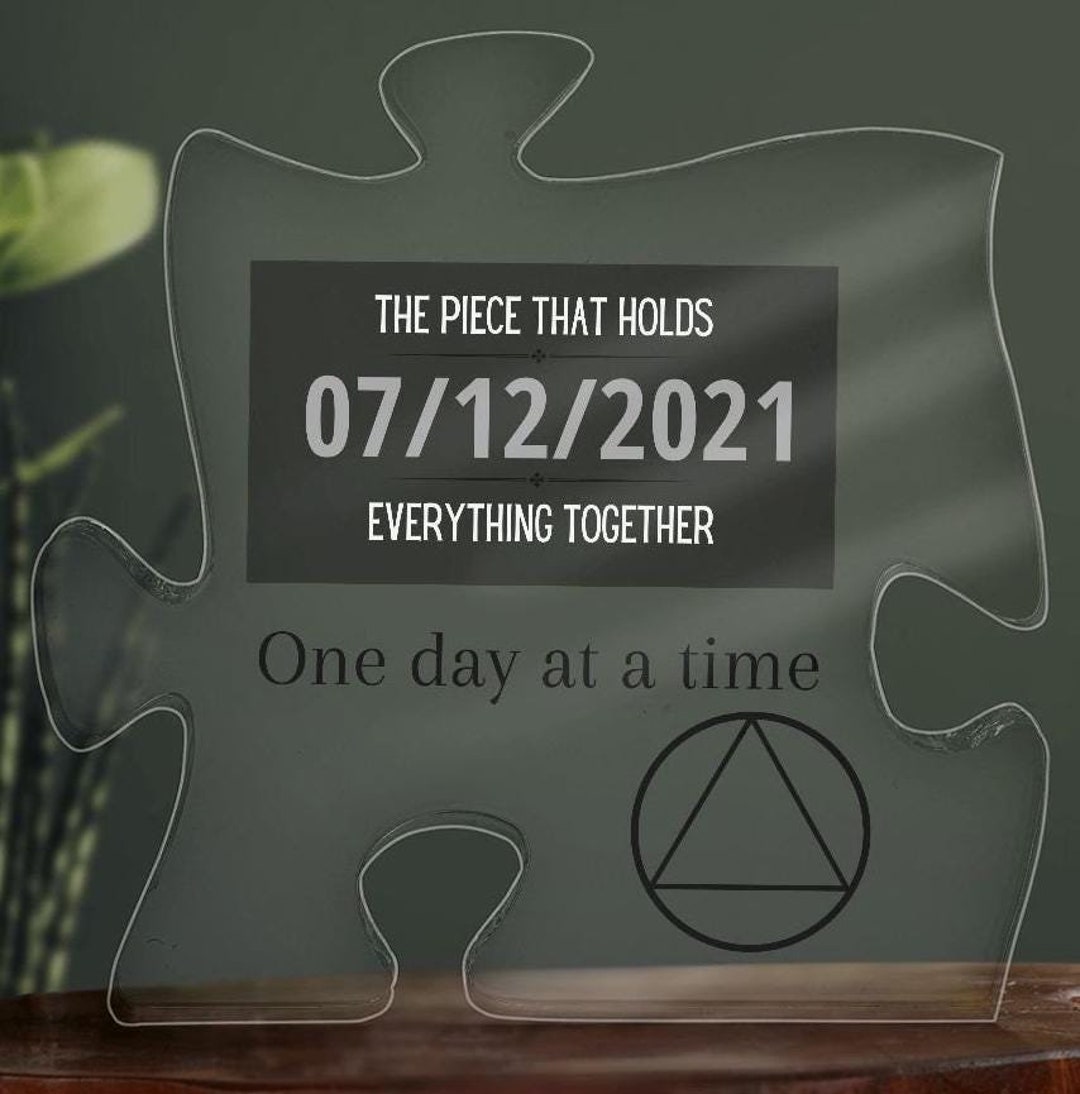 Custom Sobriety Date Acrylic Puzzle – Recovery Gift - Etsy