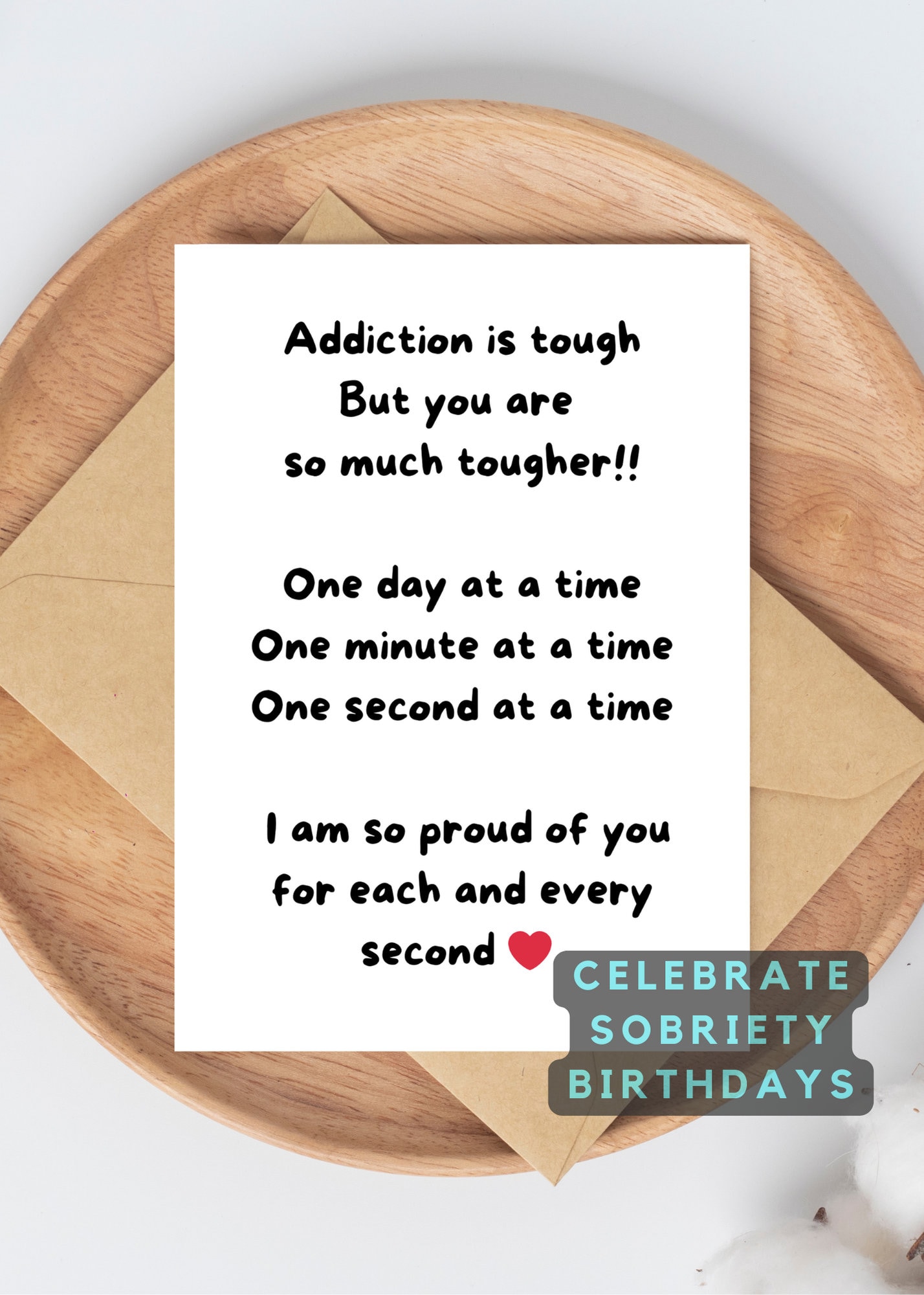 Encouraging Card for Someone in Recovery Digital Download Teetotaler ...