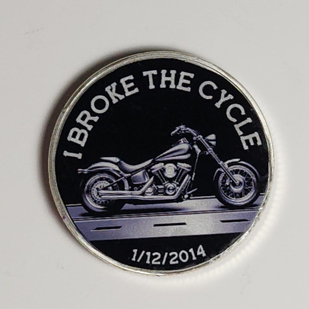 Sobriety Coin With Personalized Custom Date, I Broke the Cycle ...