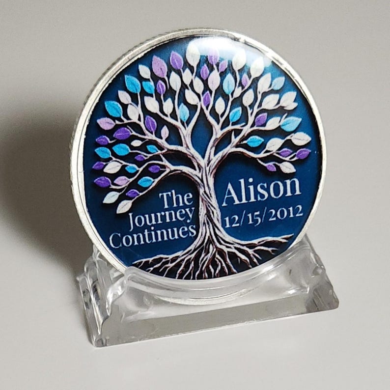 Sobriety Coin With Personalized Sober Date, the Journey Continues ...