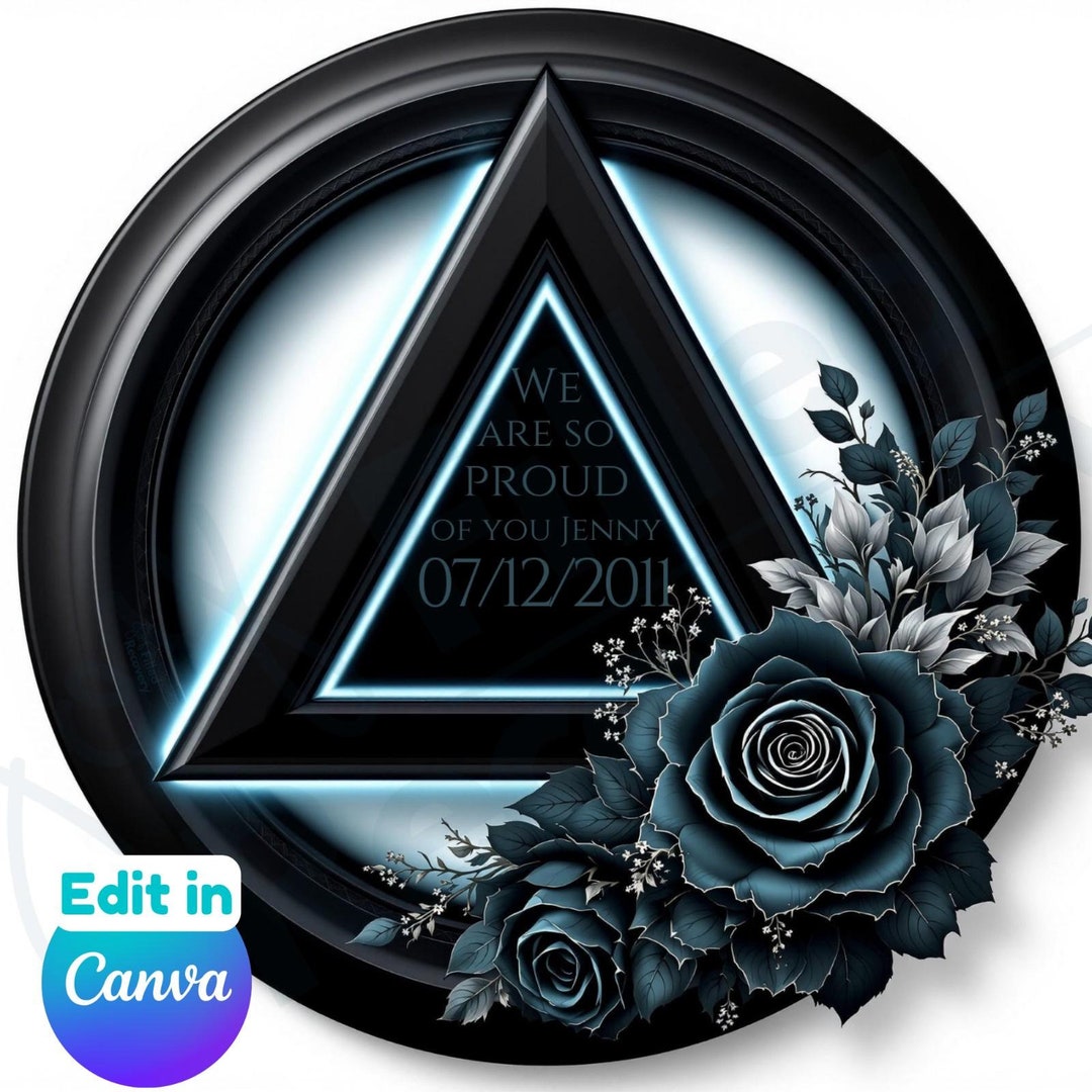 AA Symbol That You Can Customize PNG, Sober Birthday Digital Download ...