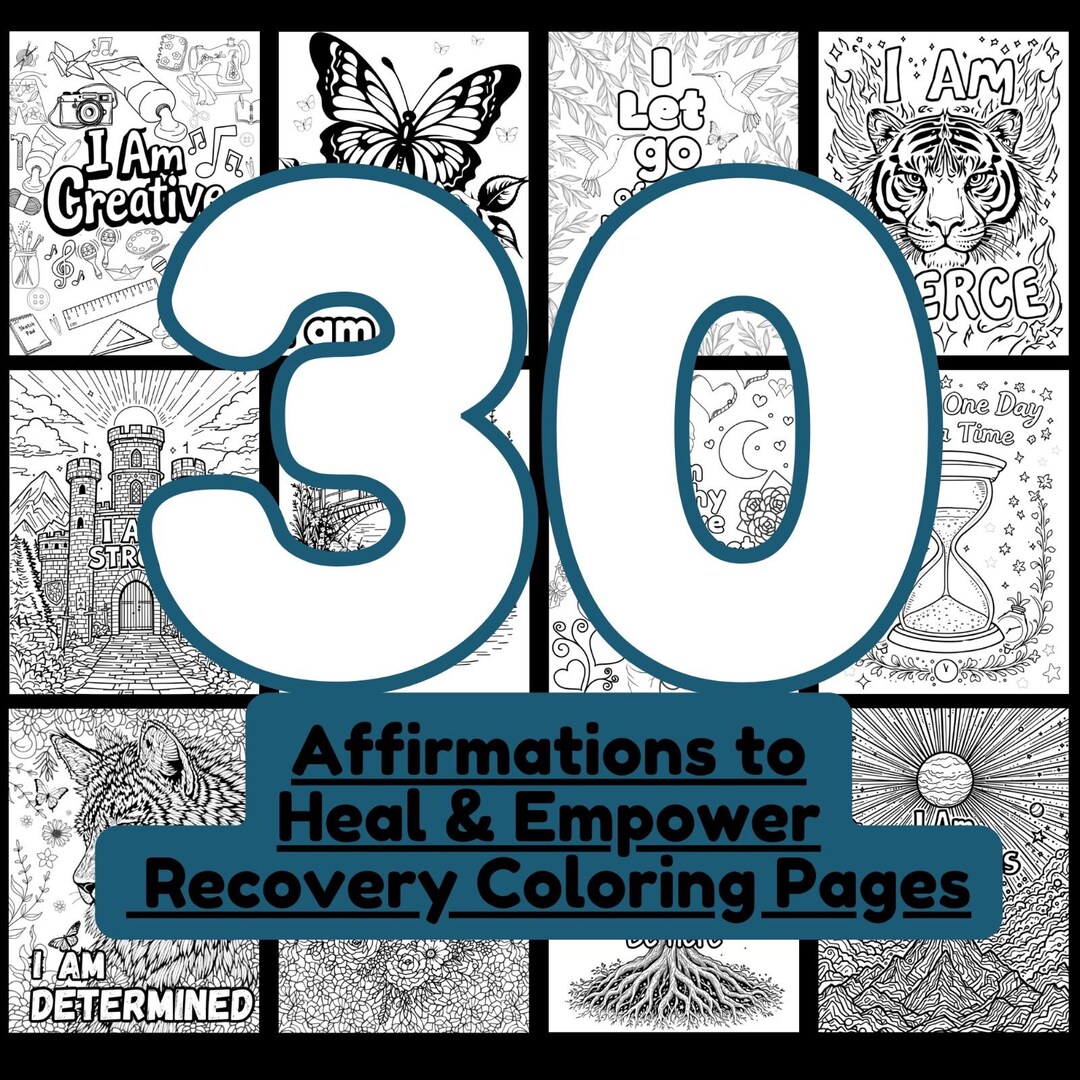 30 Empowering Affirmation Recovery Coloring Pages - Inspirational ...
