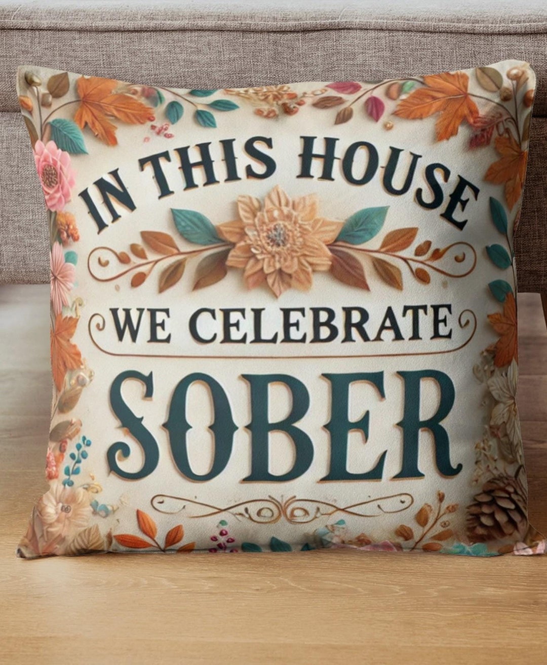 In This House We Celebrate Sober Digital File, Sobriety Wall Art ...