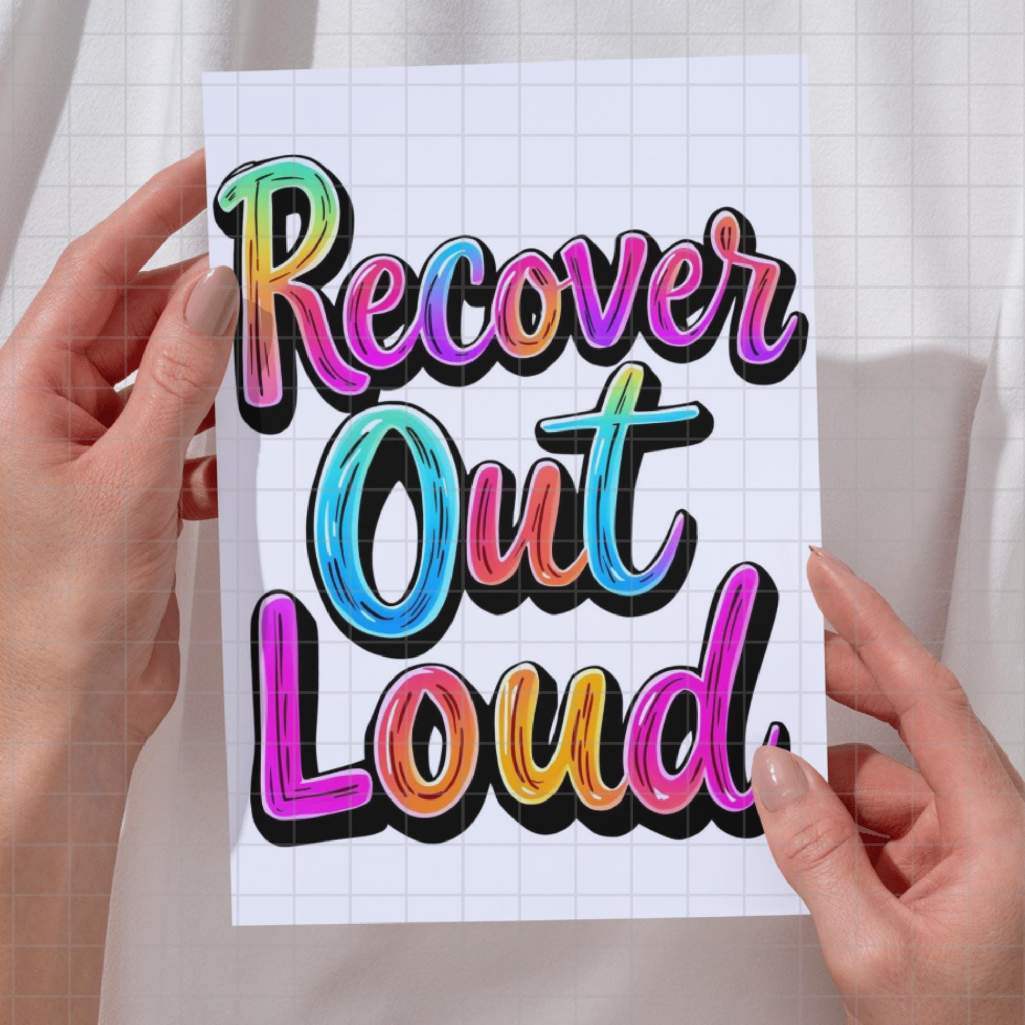 Recover Out Loud Digital Card Recovery Milestone Sobriety Gift for ...