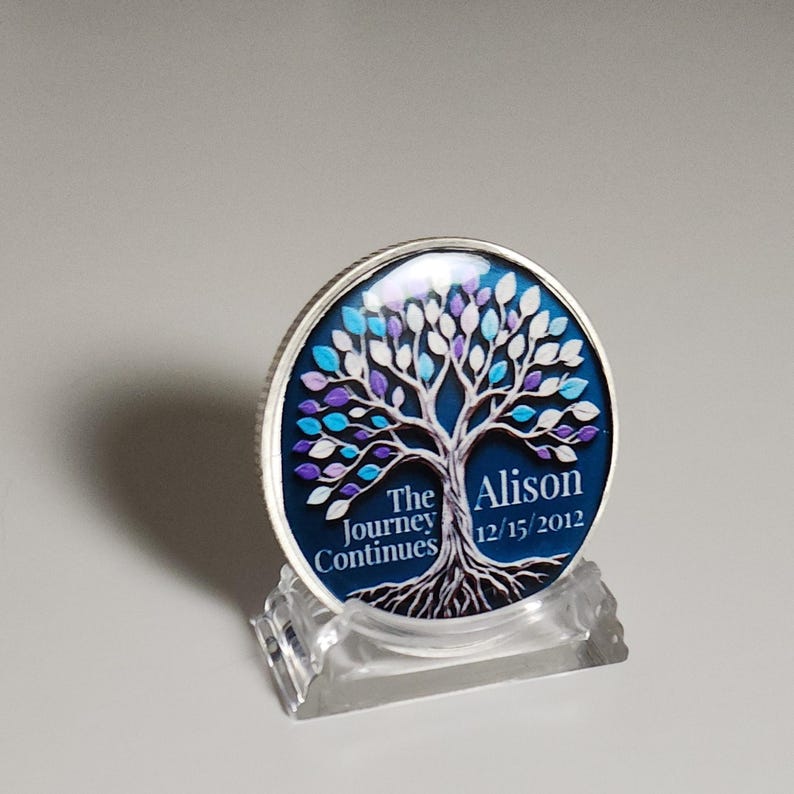 Sobriety Coin With Personalized Sober Date, the Journey Continues ...