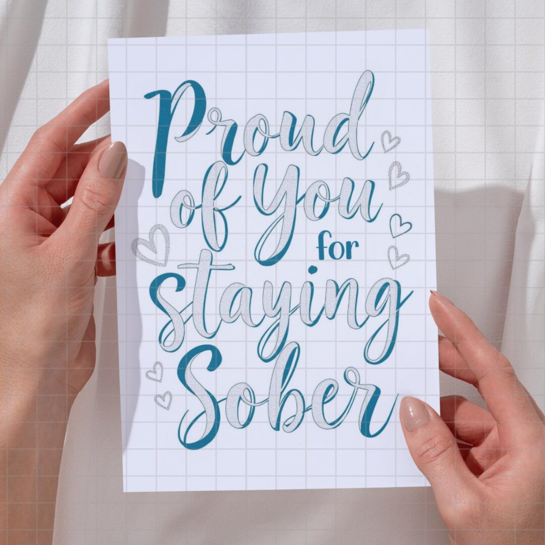 Proud of You for Staying Sober Digital Card Recovery Milestone Sobriety ...