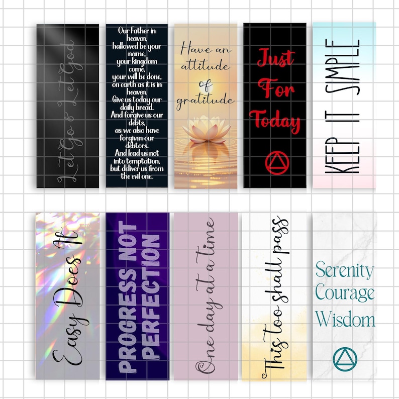 20 Printable Recovery Bookmarks – Sobriety, Faith & Inspirational ...