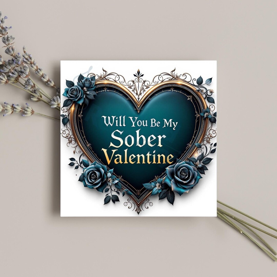 Will You Be My Sober Valentine PNG, Sober Love Inspirational Digital ...