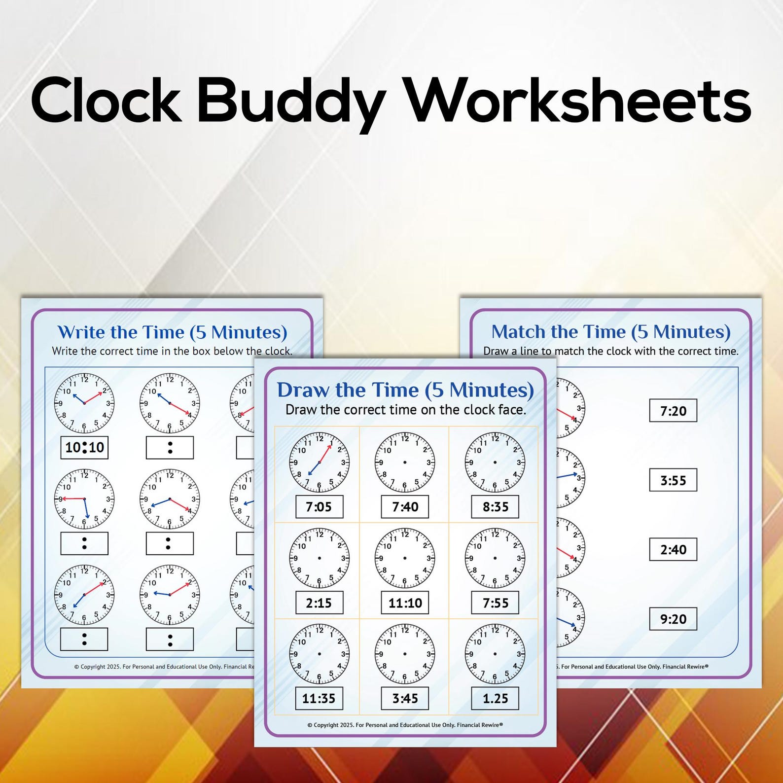 Analog Clock Time-telling Worksheets: Kids Learning Activities ...