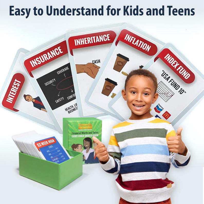 Financial Literacy Flashcards: Money Concepts for Kids & Teens - Etsy