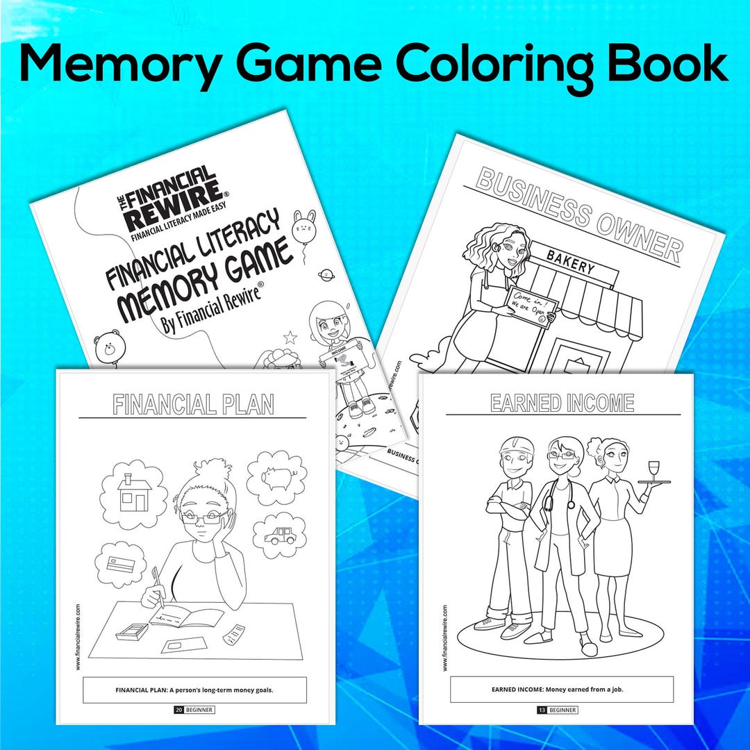 Financial Literacy Coloring Book: Money Words for Kids Ages 3-8 ...