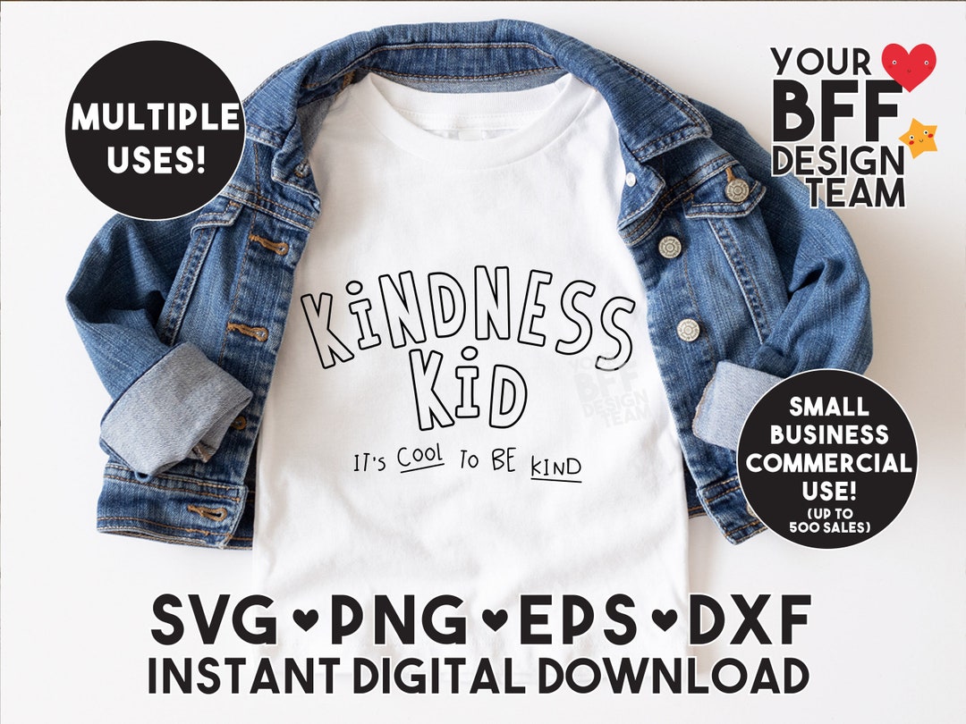 Kindness Kid Shirt SVG Colouring in Svg Be Kind Svg - Etsy