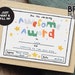 Awesome Award Printable Certificate Student Achievement - Etsy