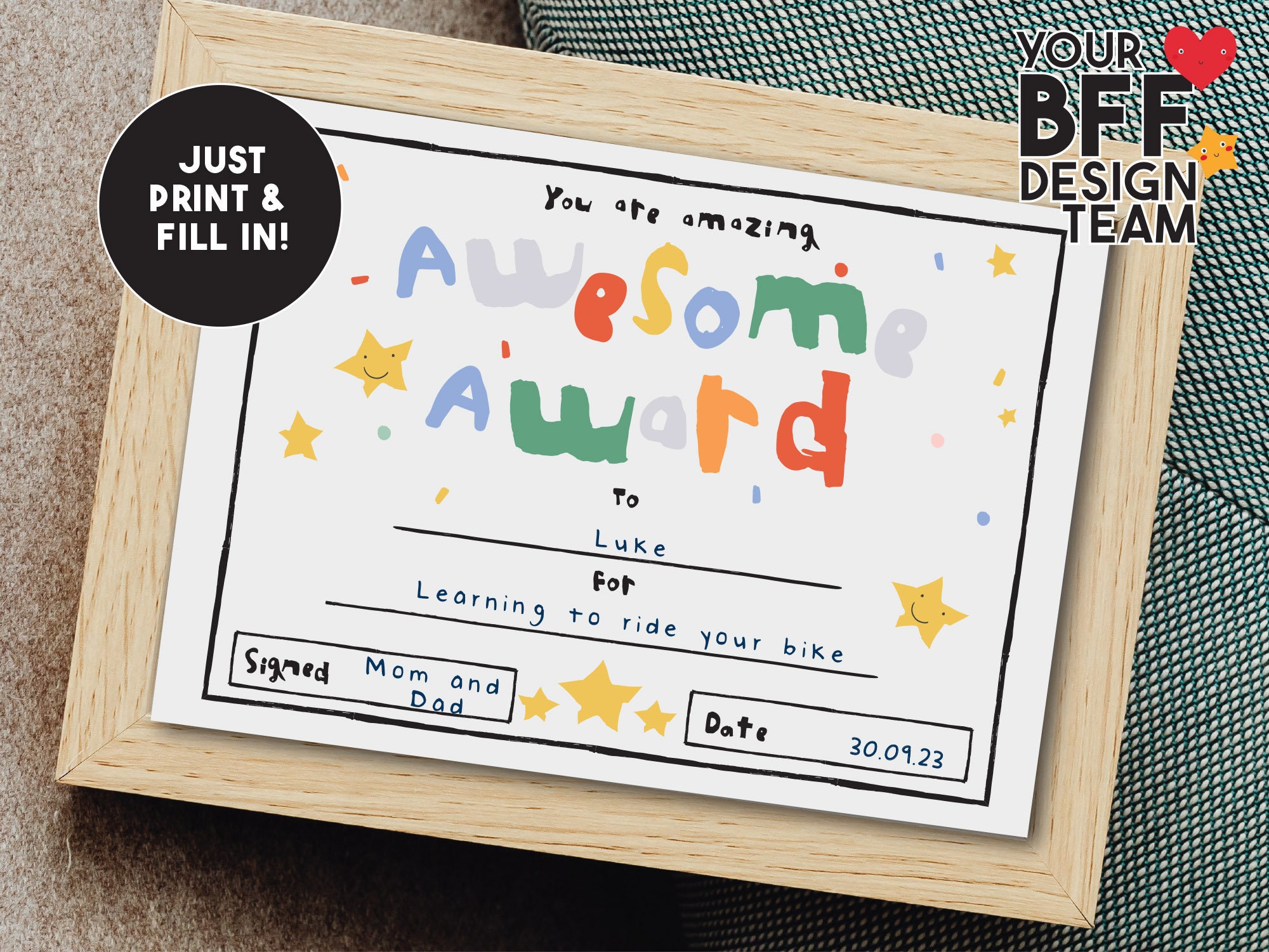 Awesome Award Printable Certificate Student Achievement - Etsy