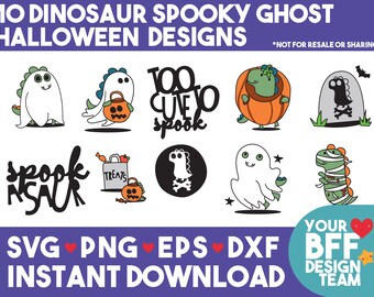 Dinosaur Ghost Svg - Etsy