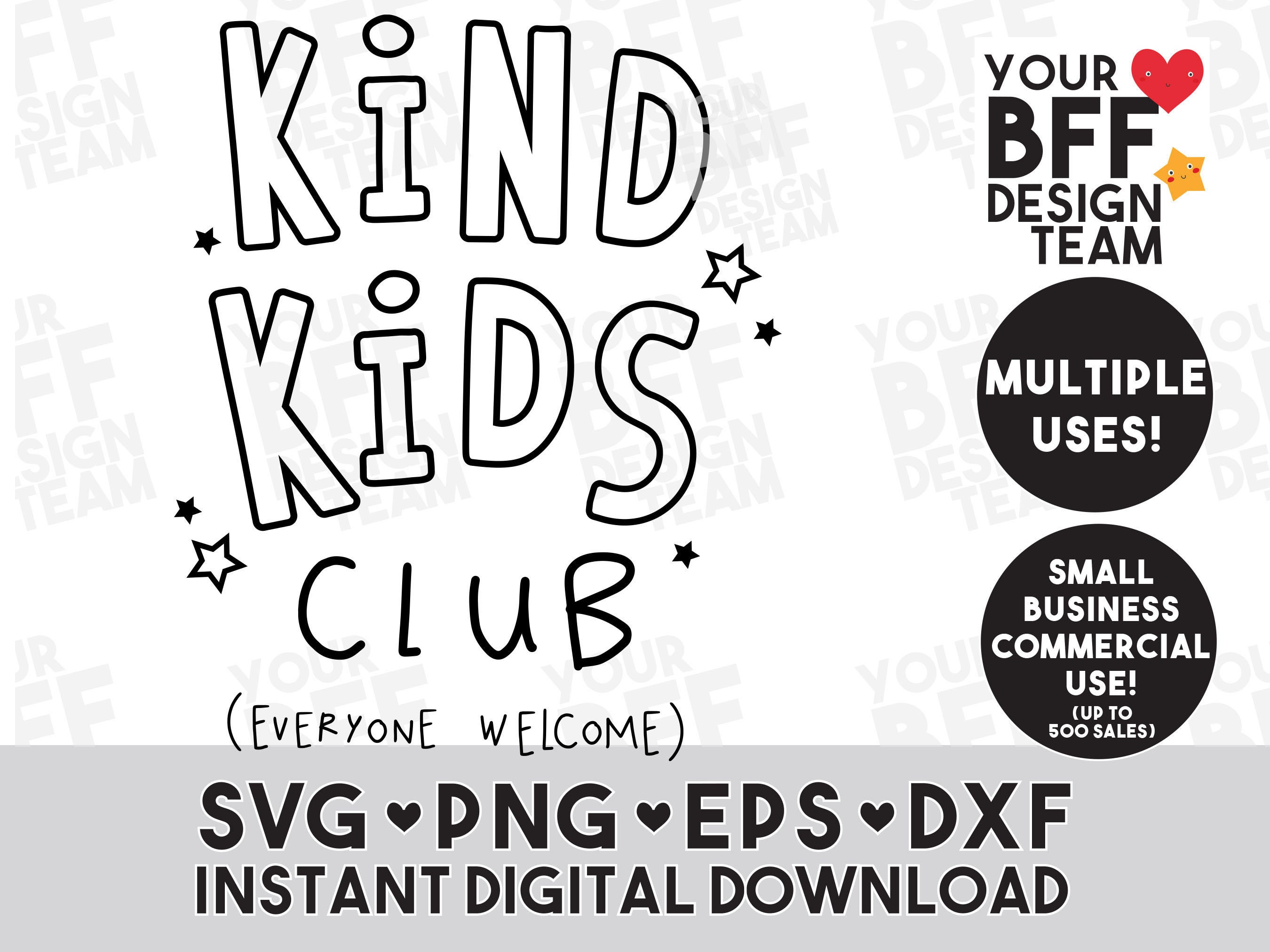 Kind Kids Club Shirt SVG Colouring in Svg Be Kind Svg - Etsy UK