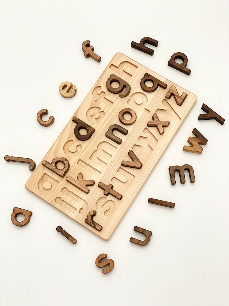 Wooden Chunky Alphabet Puzzle lowercase - Etsy
