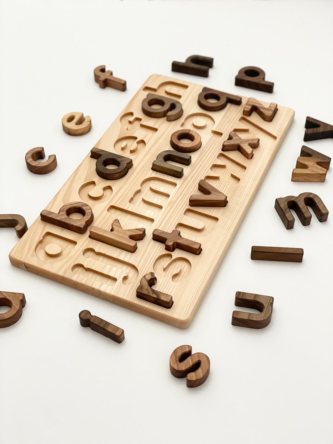 Wooden Chunky Alphabet Puzzle lowercase - Etsy