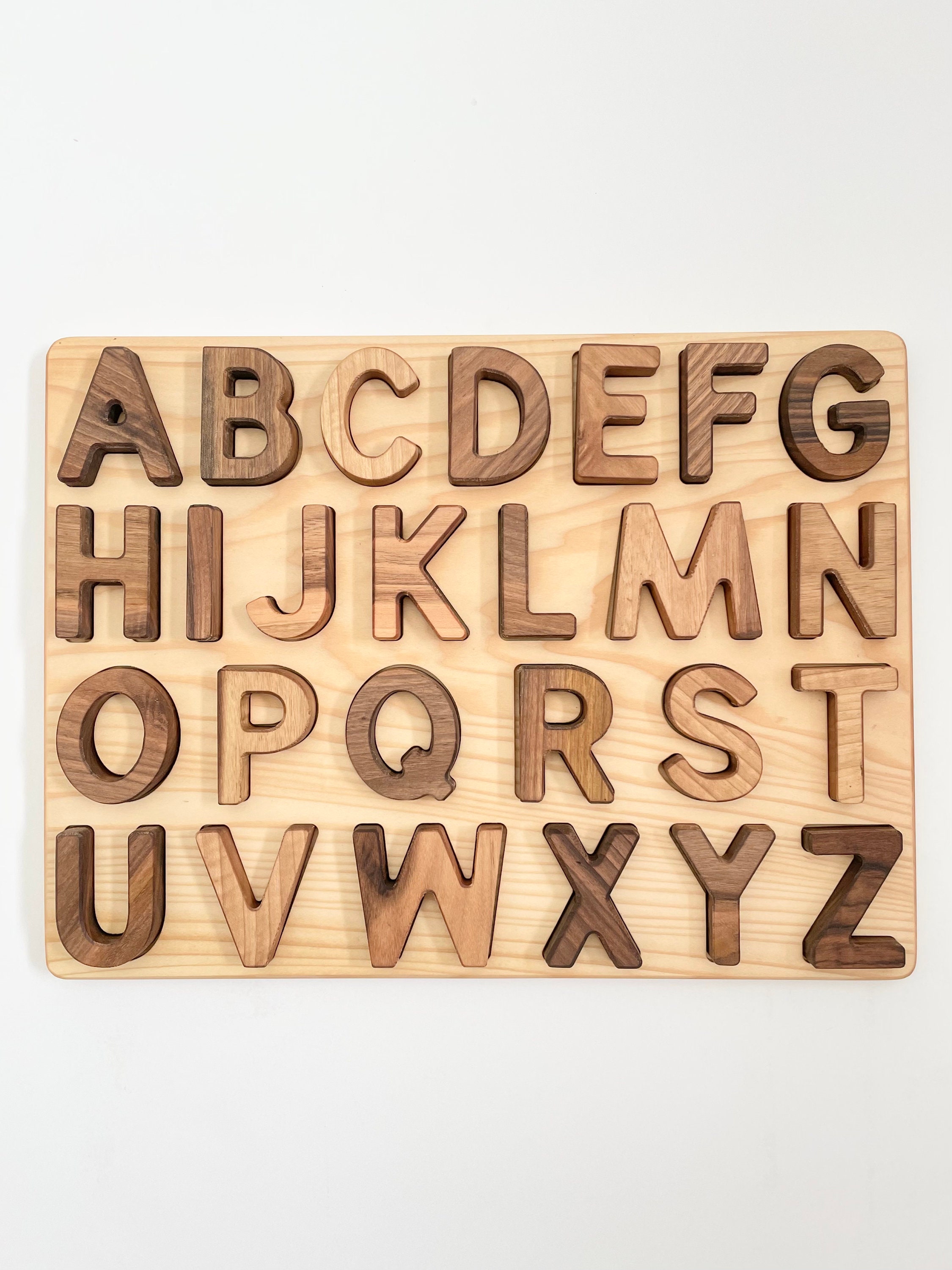 Wooden Uppercase Alphabet Puzzle | atelier-yuwa.ciao.jp