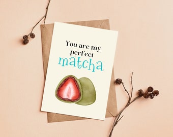 Cute Matcha Birthday Card - Etsy