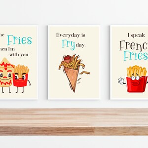 French Fries, Kitchen and Dining Décor, Bar Décor, Kitchen Home Gift ...