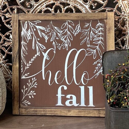 Hello Fall Svg Digital File ONLY DIY Wood Sign Wood - Etsy