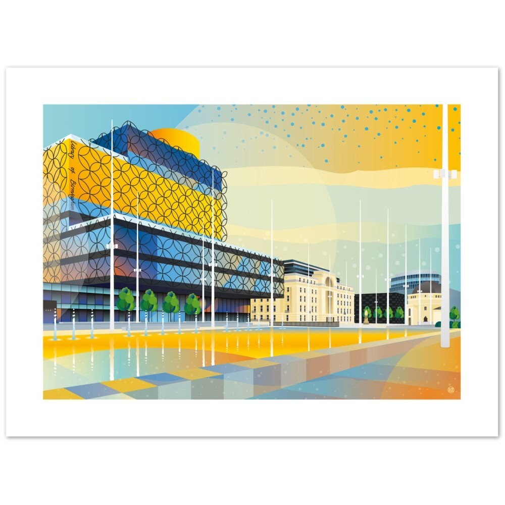 The Library of Birmingham Art Print - Etsy UK
