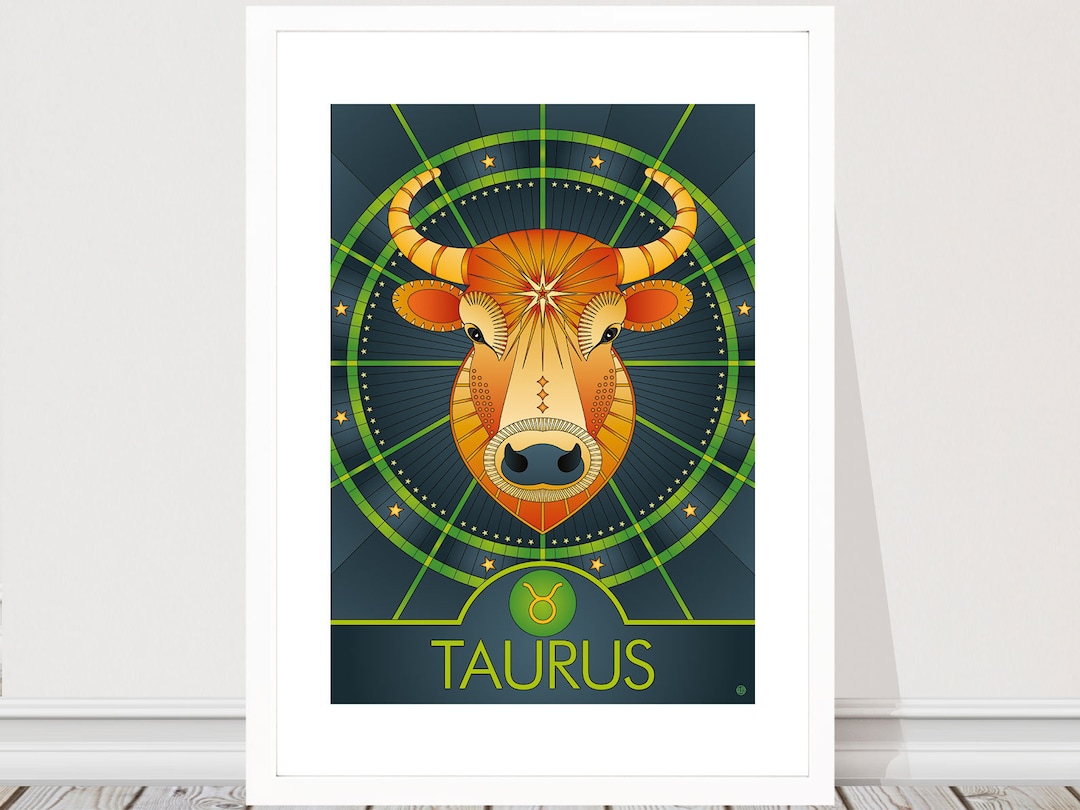 Taurus Zodiac Sign Art Print - Etsy
