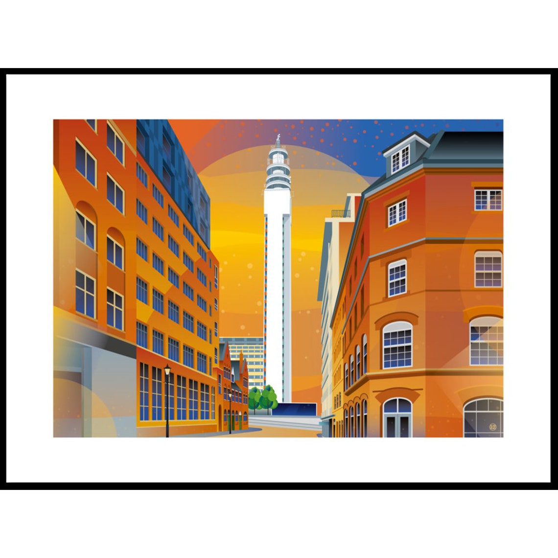 BT Tower Birmingham Art Print - Etsy UK