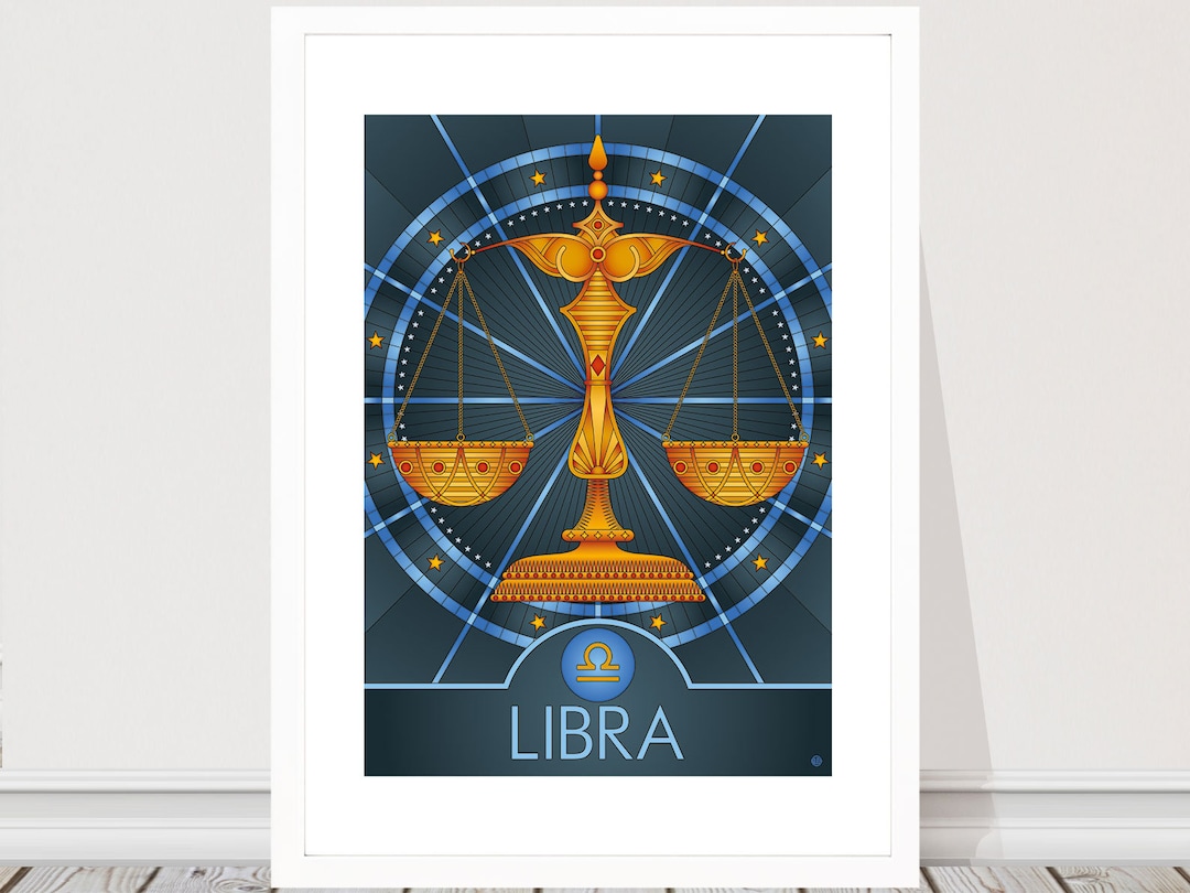 Libra Zodiac Sign Art Print - Etsy