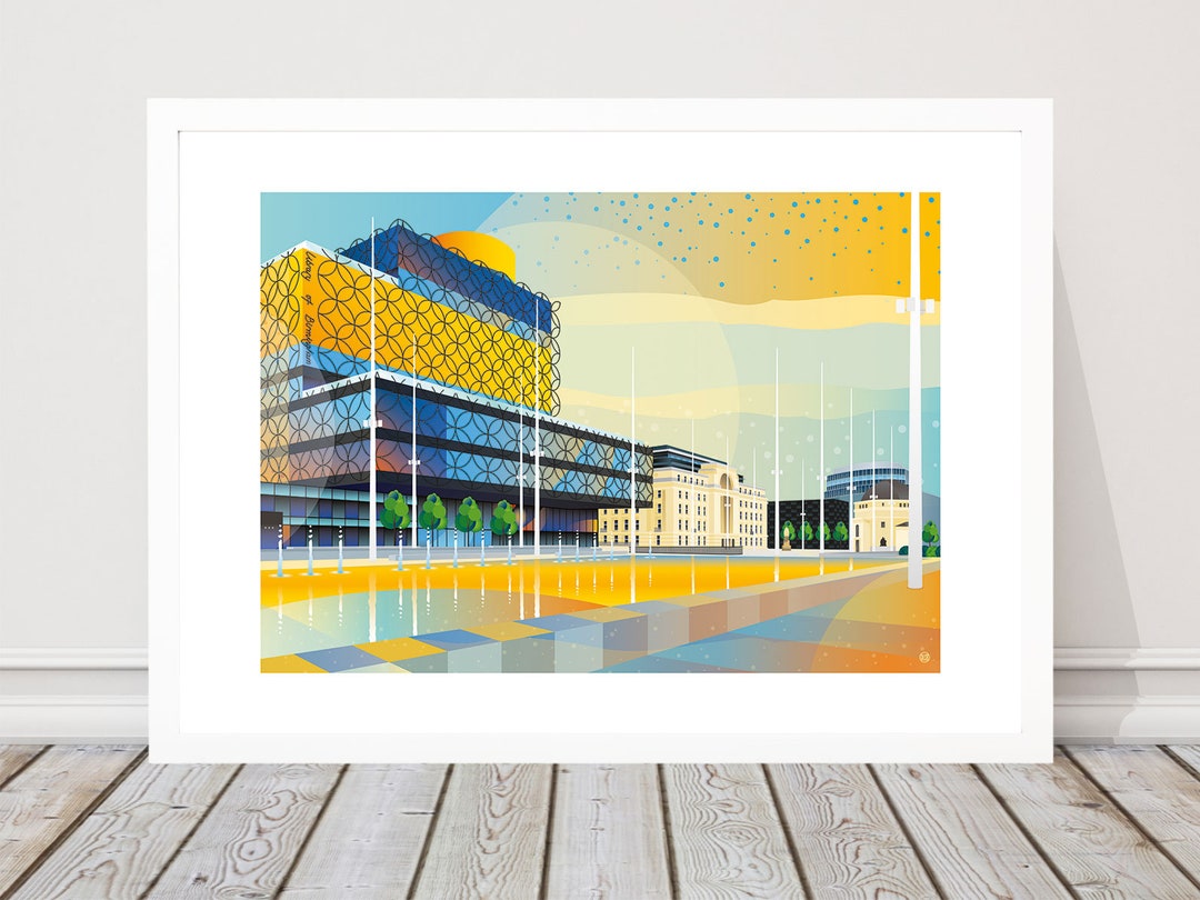 The Library of Birmingham Art Print - Etsy UK