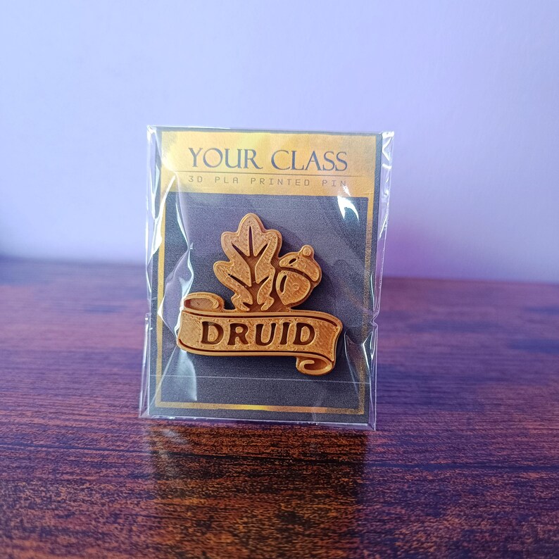 DND Class "druid" - 3D Printed Pin - Etsy