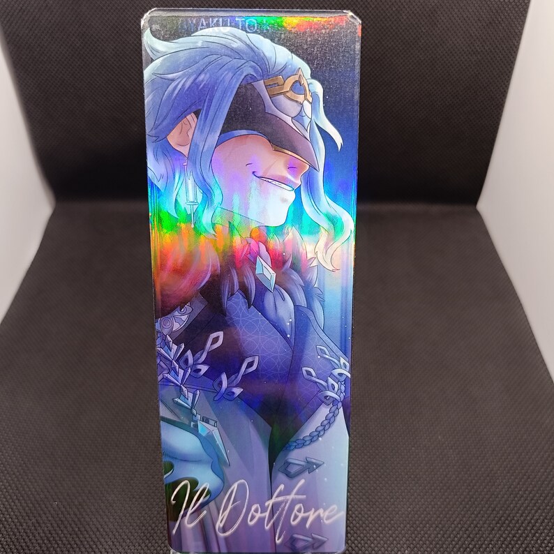 Holographic Bookmark Genshin Impact: Il Dottore and Pantalone - Etsy