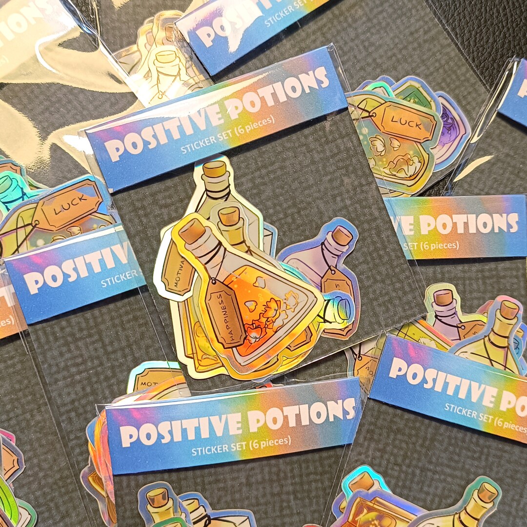 Sticker Set Holographic Potions - Etsy