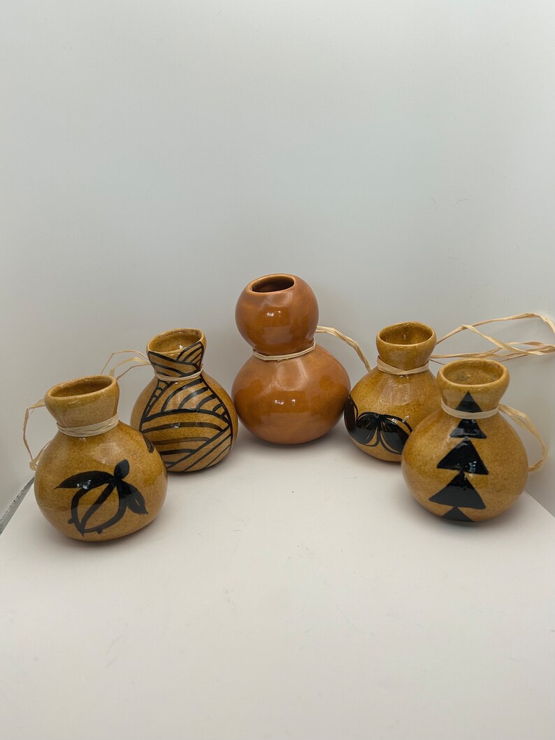 Hawaii Handcrafted Ceramic Ipu Gourd Ornaments, Hand Painted, 3 Sizes ...