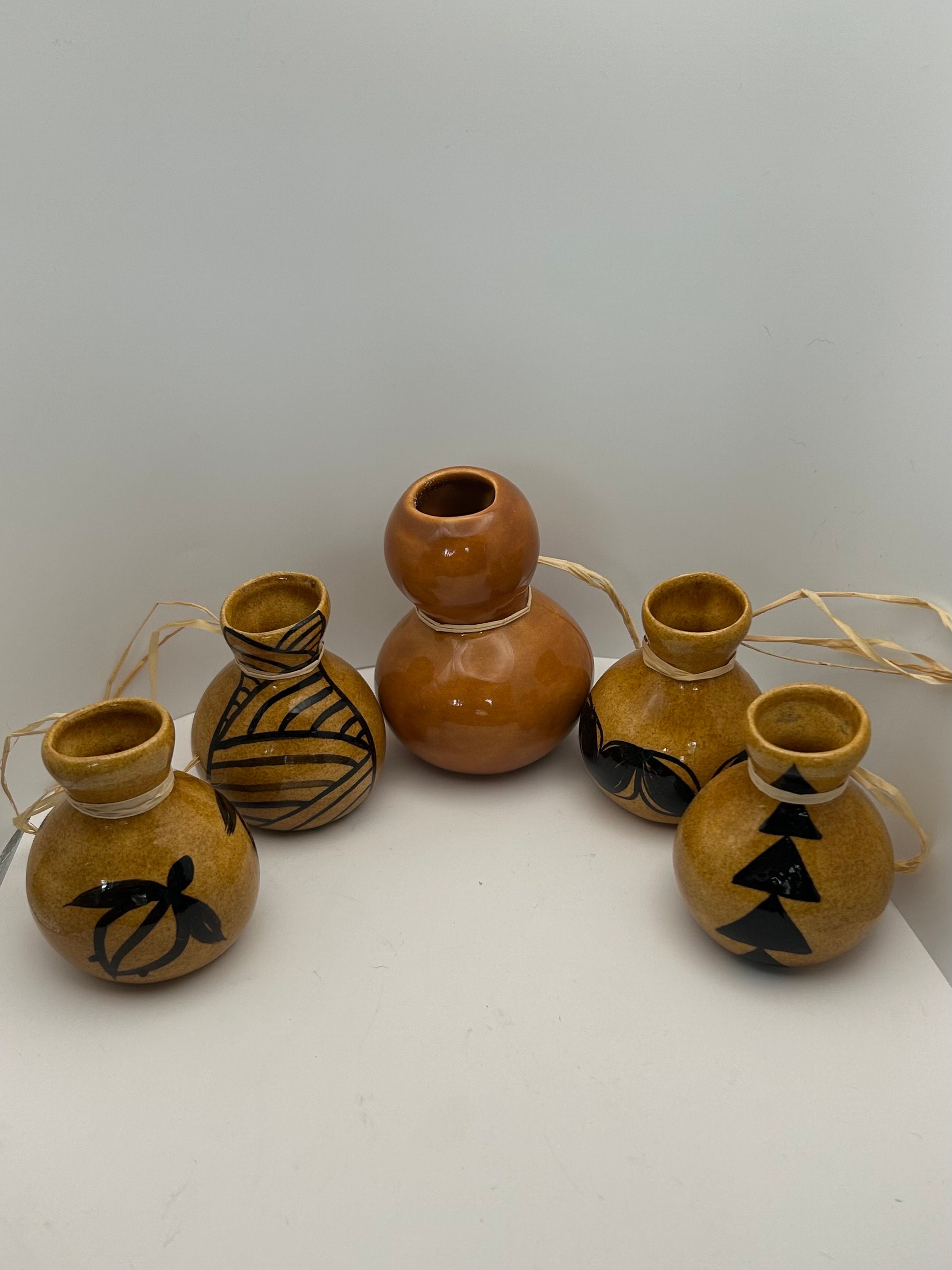 Hawaii Handcrafted Ceramic Ipu Gourd Ornaments, Hand Painted, 3 Sizes ...