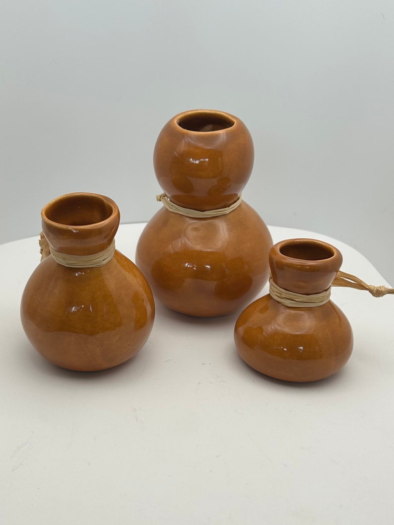 Hawaii Handcrafted Ceramic Ipu Gourd Ornaments, Hand Painted, 3 Sizes ...