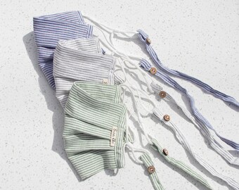 Striped Face Mask - Etsy