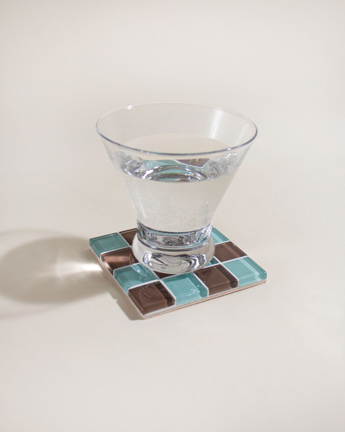Glass Tile Coaster | Handmade Drink Coaster | Square Coaster ...