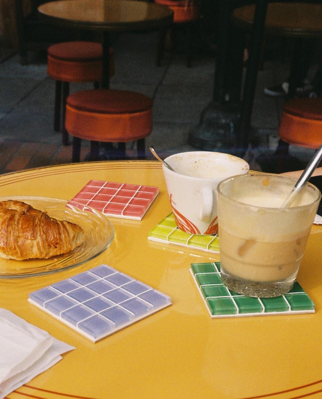 Glass Tile Coaster | Handmade Drink Coaster | Square Coaster ...