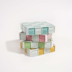 Glass Tile Decorative Cubes Tile Cubes Table Decors - Etsy