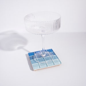 Ombre Glass Tile Coaster | Handmade Drink Coaster | Square Coaster ...