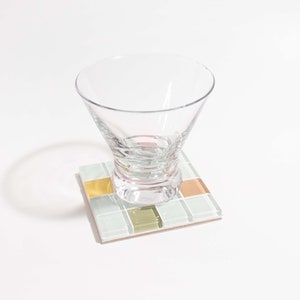 Glass Tile Coaster | Handmade Drink Coaster | Square Coaster ...