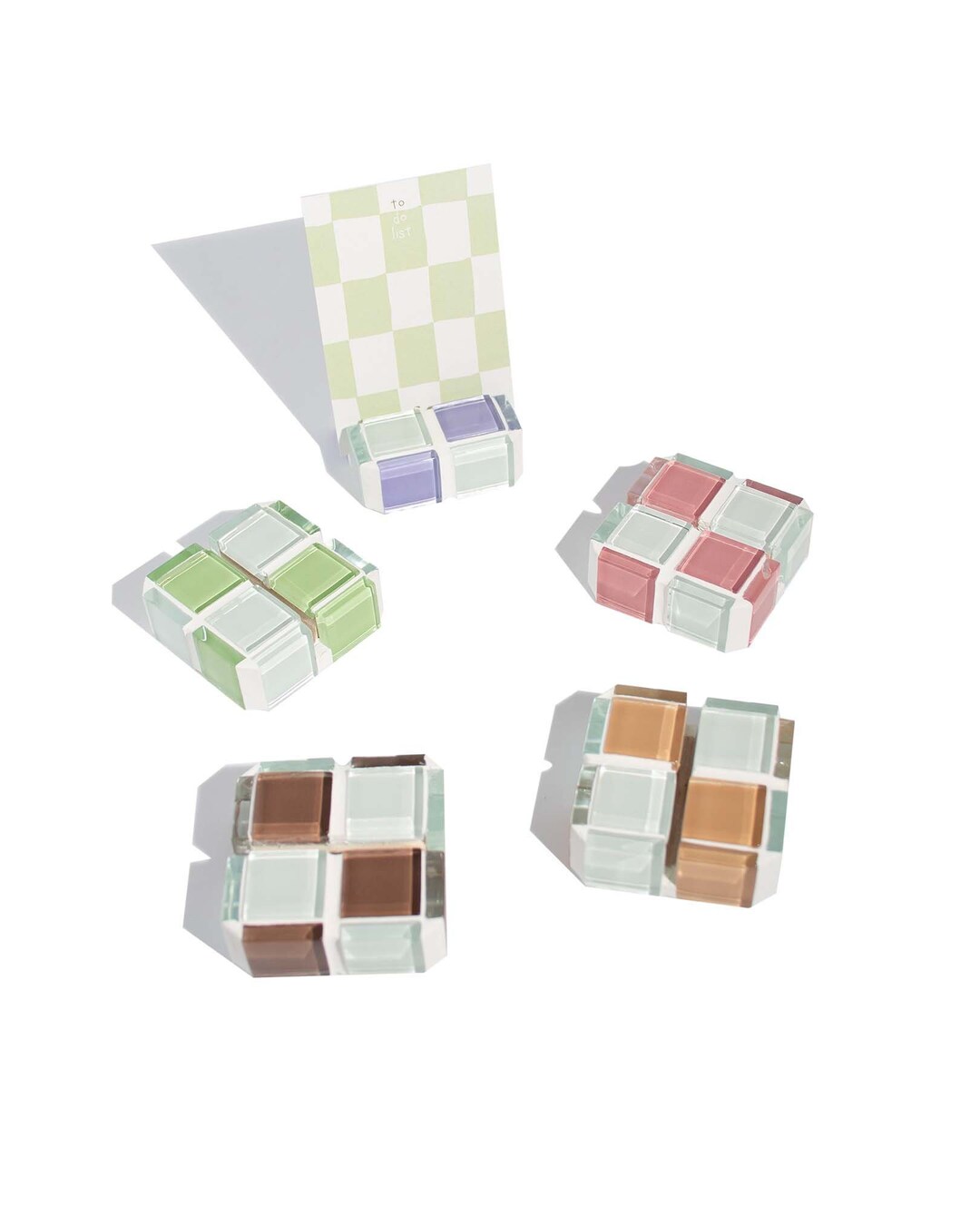 Checkered Tile Photo Stand | Picture Stand | Card Holder | Menu Stand ...