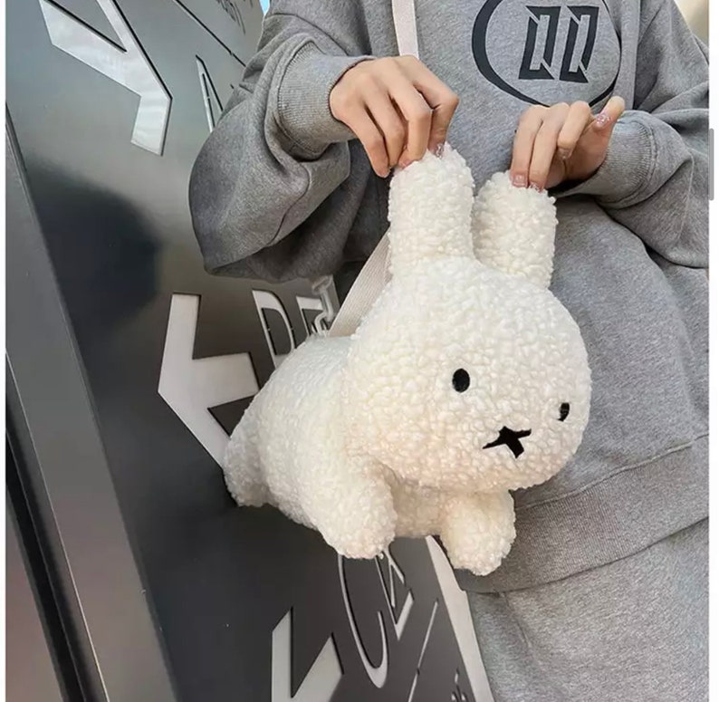 Miffy Plushie Teddy Bag Miffy Boucle Bag Kids Bag Fluffy - Etsy