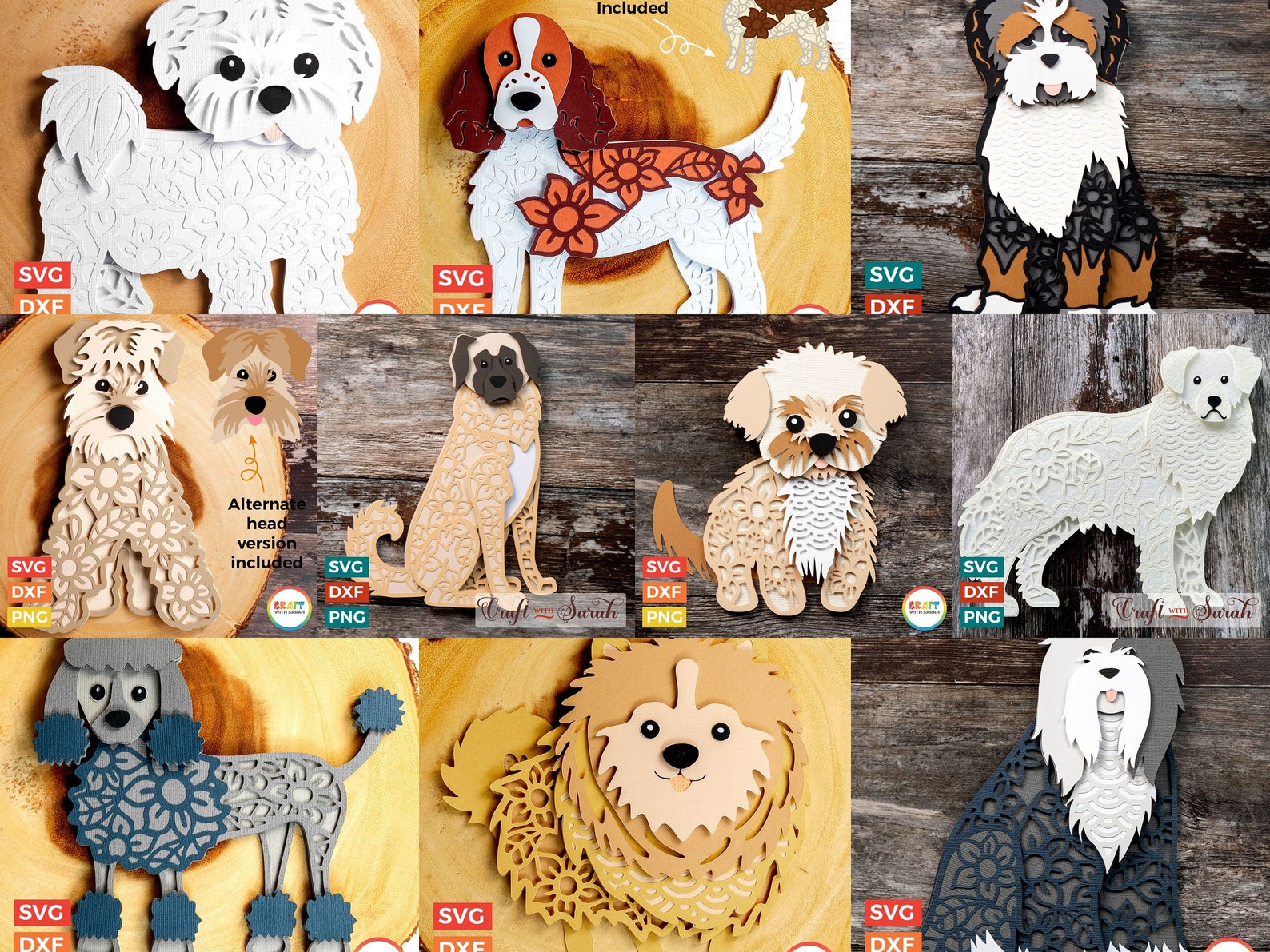 Cardstock Customizable Dog Portraits - Etsy