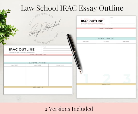 Law School IRAC Essay Outline Printable Instant Download - Etsy